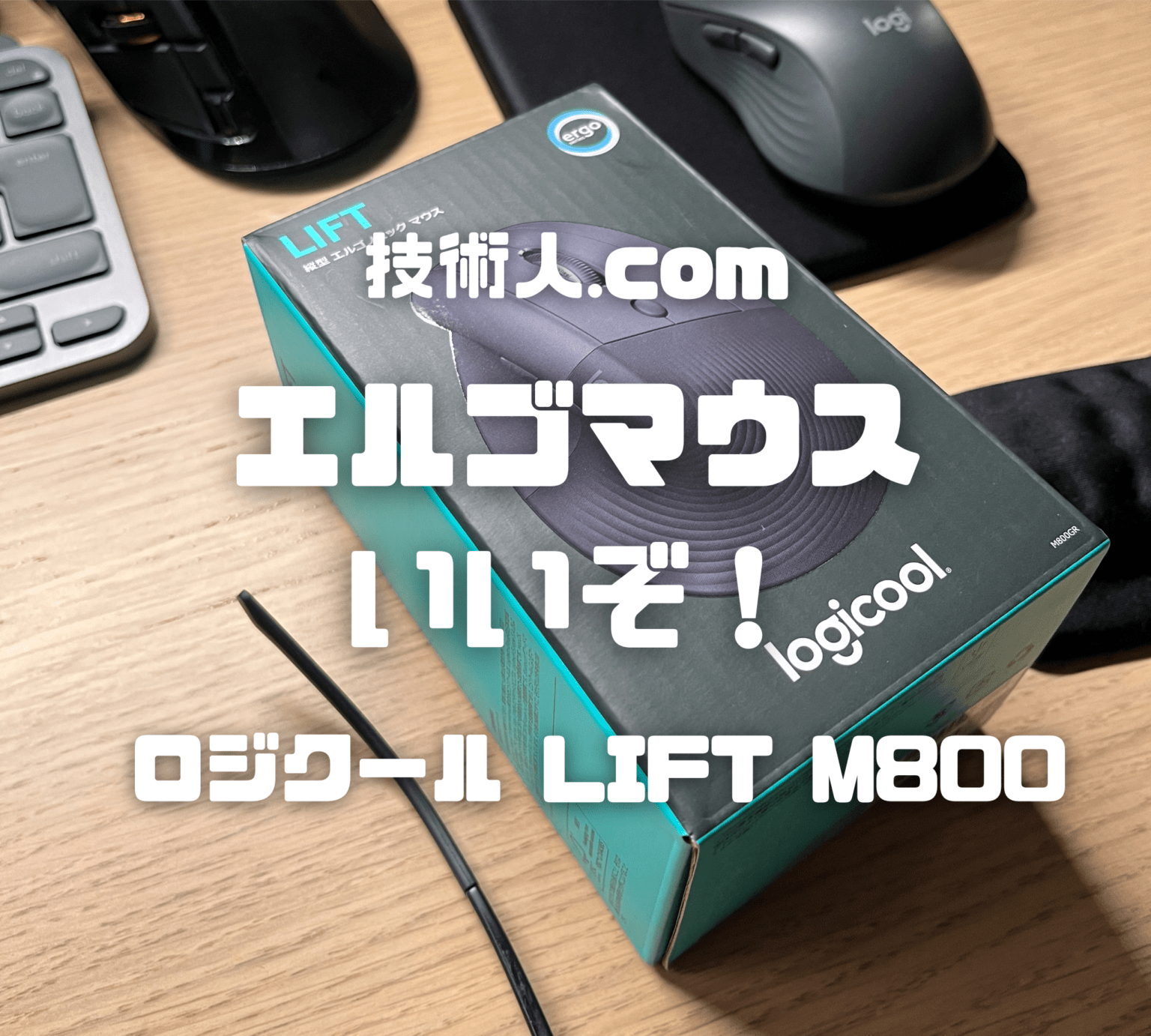 【エルゴマウスいいぞ！】ロジクール LIFT M800 レビュー
